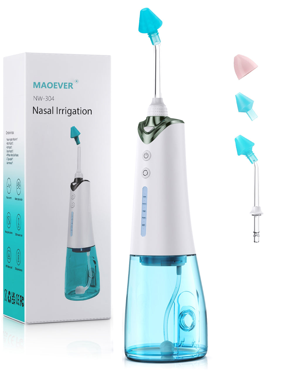 MAOEVER Sinus Cleaner Machine, Cordless Nasal Rinse Machine for Sinus ...